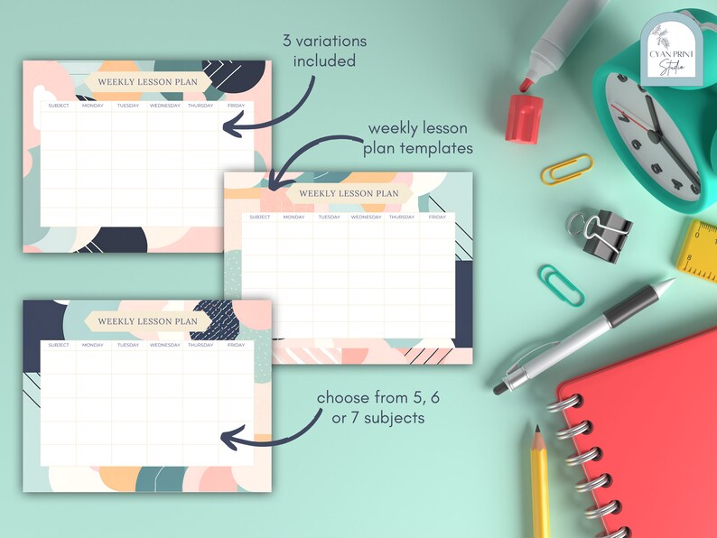 Teacher Planner, Lesson Plan Printable, Academic Schedule, Daily Lesson ...