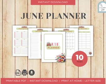 Printable July Planner, Monthly Planner, July Organizer, Daily Planner ...