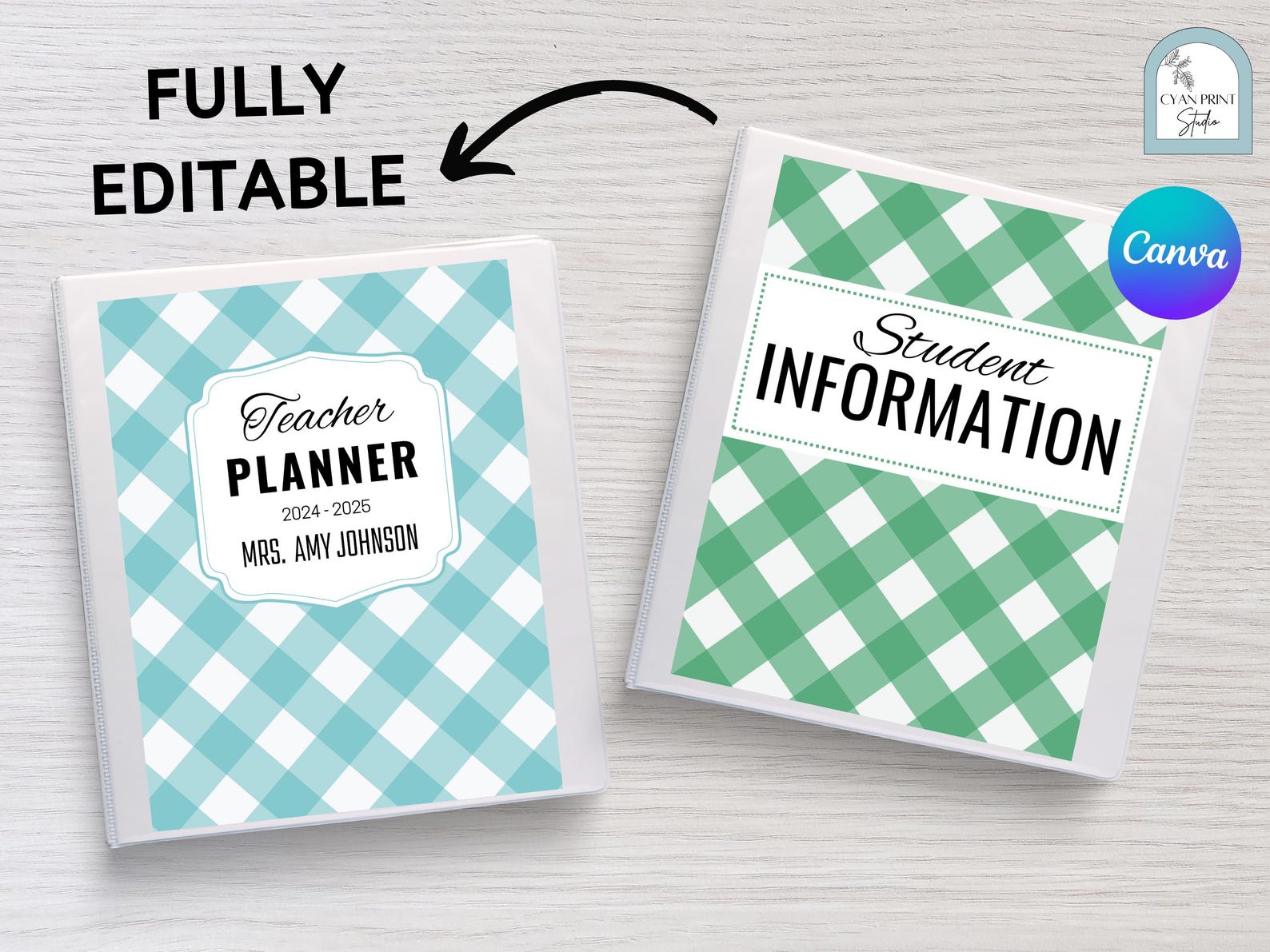 Customizable Classroom Binder & Spine Cover, Educator Organizer ...