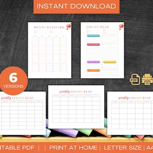 Lesson Plan Template, Lesson Plan Printable, Homeschool Teacher ...