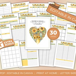 Editable Homeschool Planner, Lesson Plan Printable, Academic Planner ...