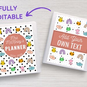 Customizable Classroom Binder & Spine Cover, Educator Organizer ...