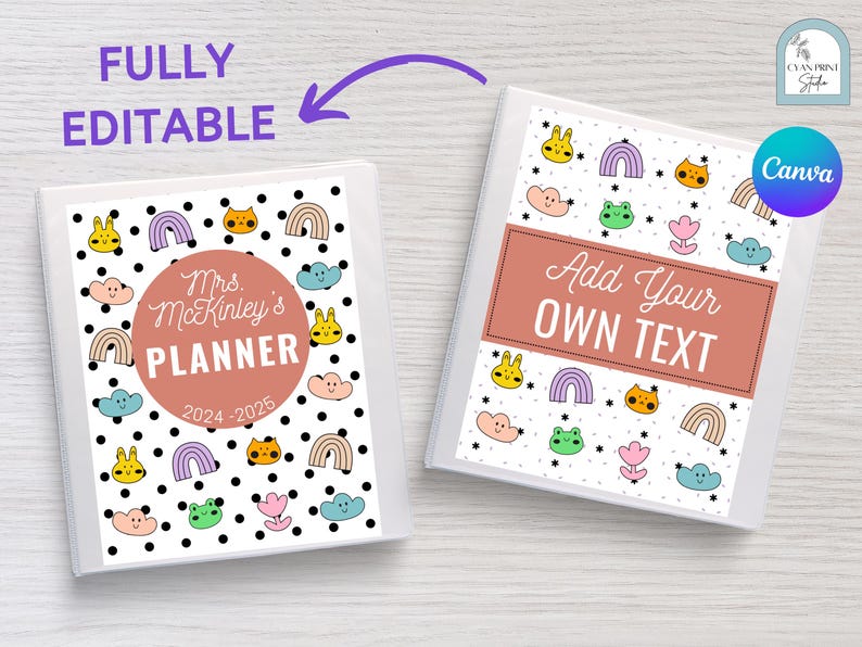 Customizable Classroom Binder & Spine Cover, Educator Organizer ...