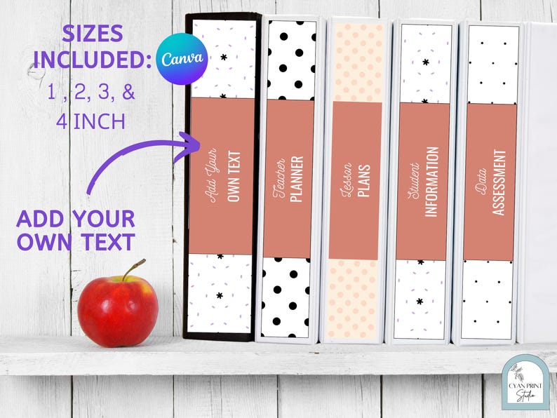 Customizable Classroom Binder & Spine Cover, Educator Organizer ...