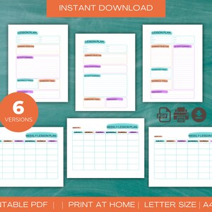 Lesson Plan Template, Lesson Plan Printable, Homeschool Teacher ...