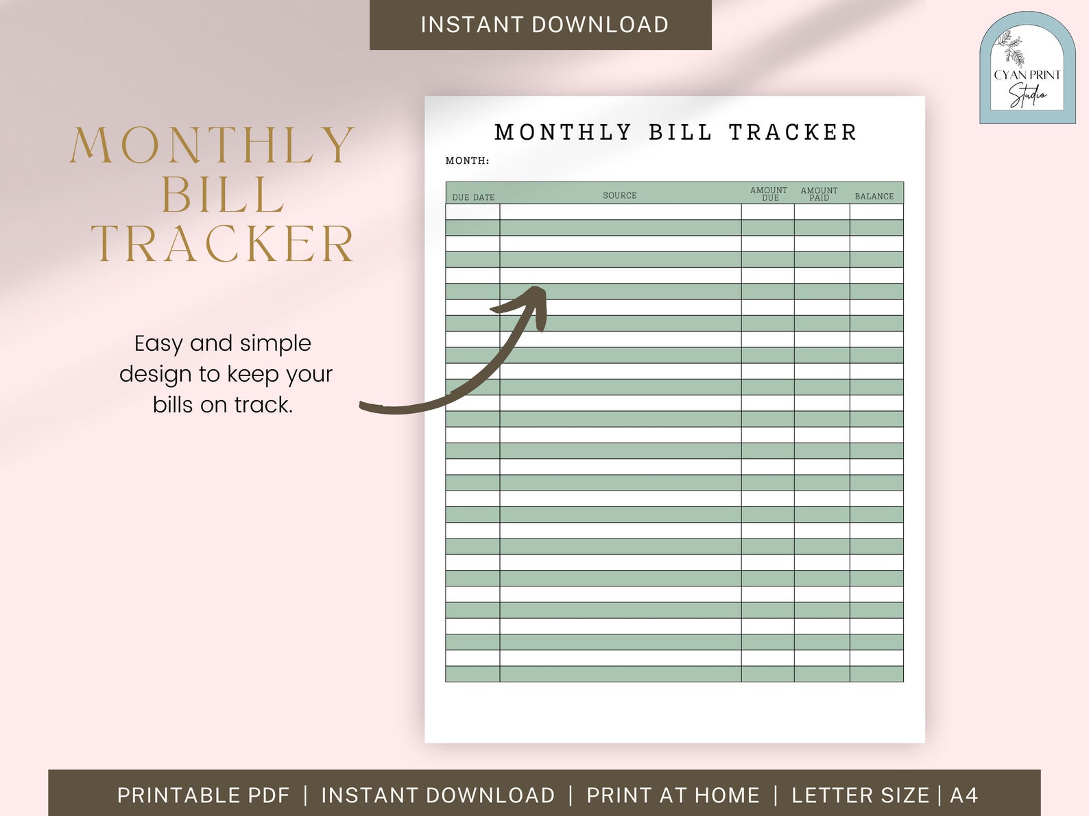 Monthly Bill Tracker, Bill Payment, Budget Planner, Finance Planner ...