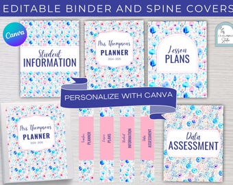 Customizable Classroom Binder & Spine Cover, Educator Organizer ...