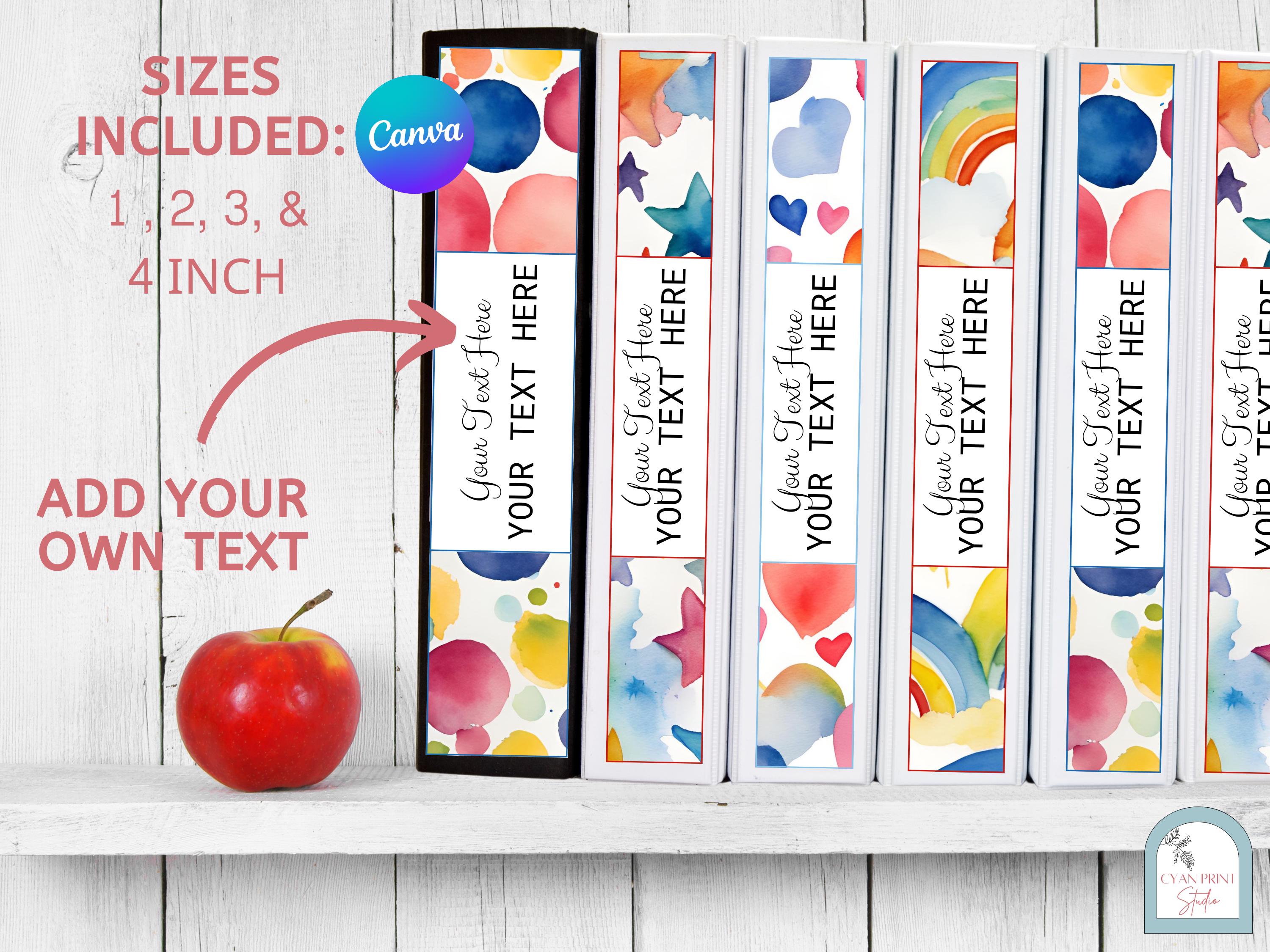 Customizable Binder & Spine Cover, Office Organizer, Binder Inserts ...