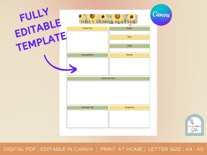 Editable Homeschool Planner, Lesson Plan Printable, Academic Planner ...