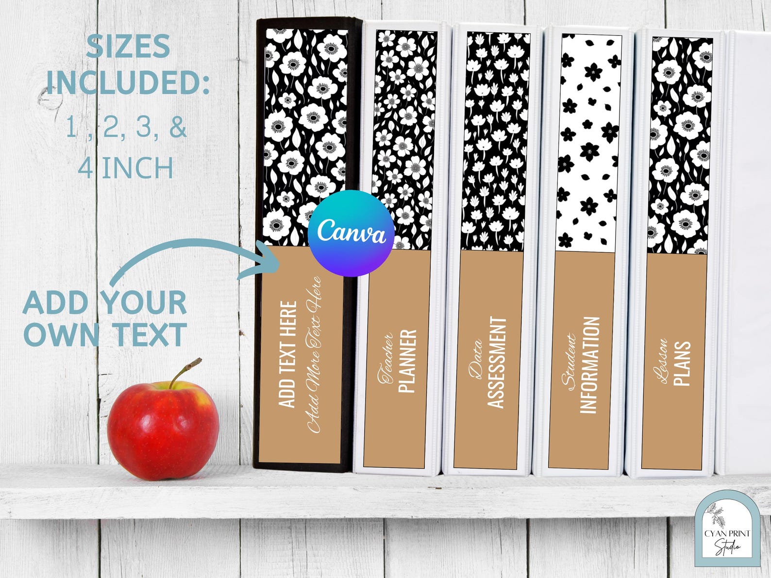 Customizable Classroom Binder & Spine Cover, Educator Organizer ...