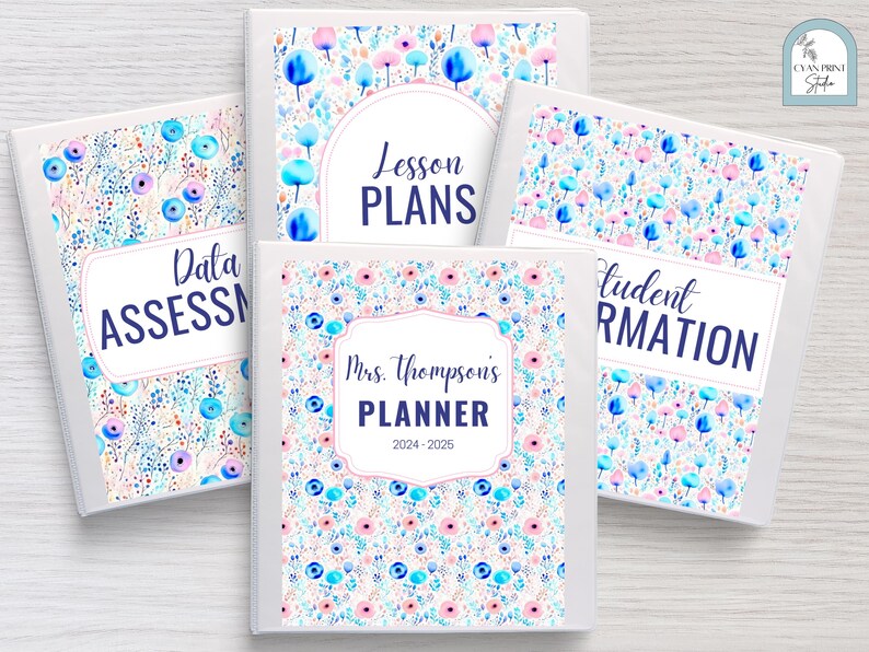 Customizable Classroom Binder & Spine Cover, Educator Organizer ...