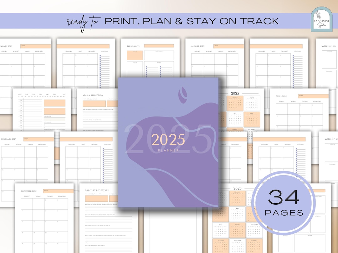 Planner 2025, Monthly Calendar, Daily Planner, Planning Sheets | PDF ...
