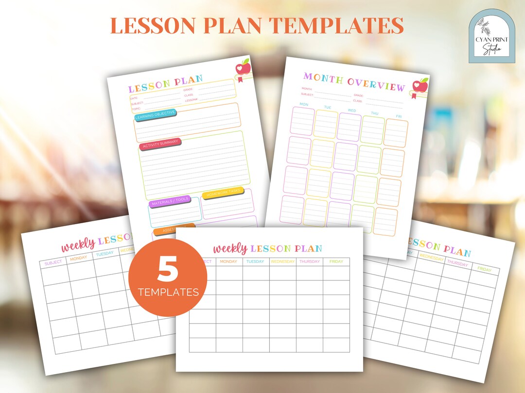 Lesson Plan Template, Lesson Plan Printable, Homeschool Teacher ...