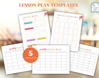 Lesson Plan Template, Lesson Plan Printable, Homeschool Teacher ...