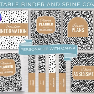Customizable Classroom Binder & Spine Cover, Educator Organizer ...
