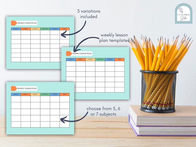 Teacher Planner, Lesson Plan Printable, Academic Schedule, Daily Lesson ...