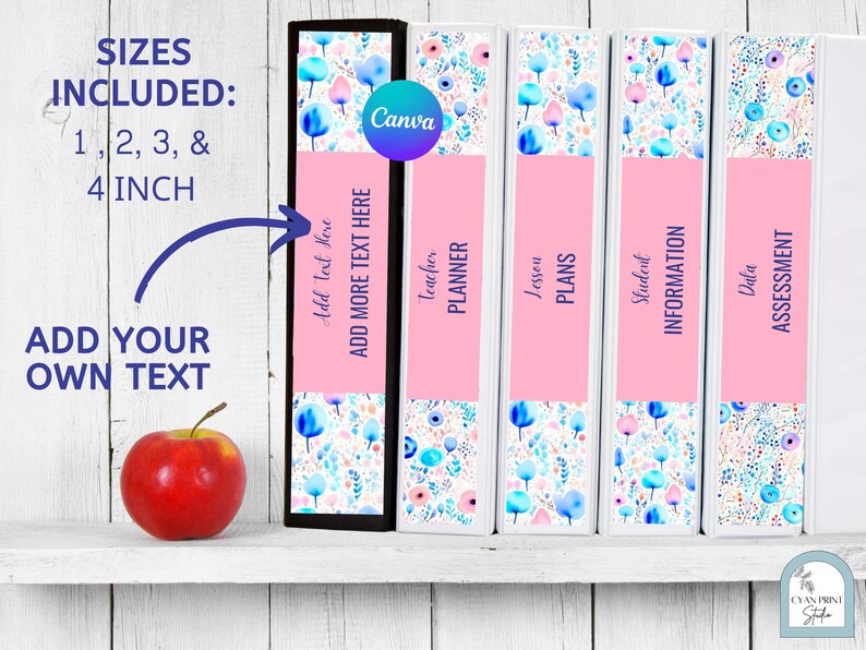 Customizable Classroom Binder & Spine Cover, Educator Organizer ...