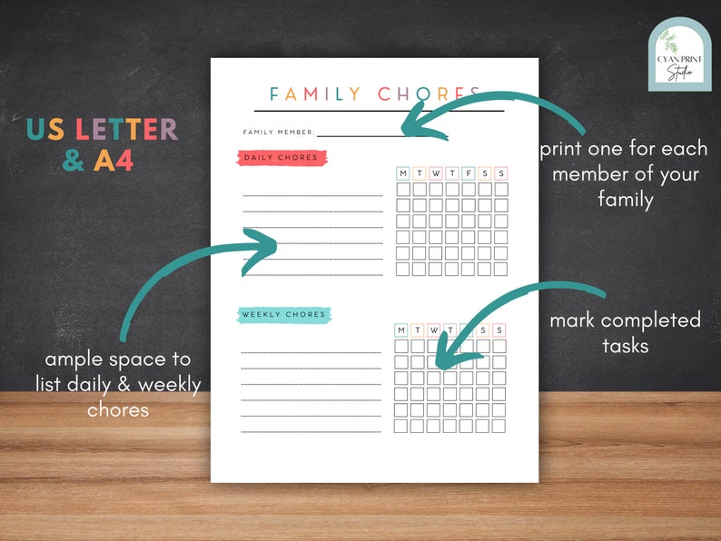 Household Chore Planner, Cleaning Routine, Chore Checklist, Chore Chart ...