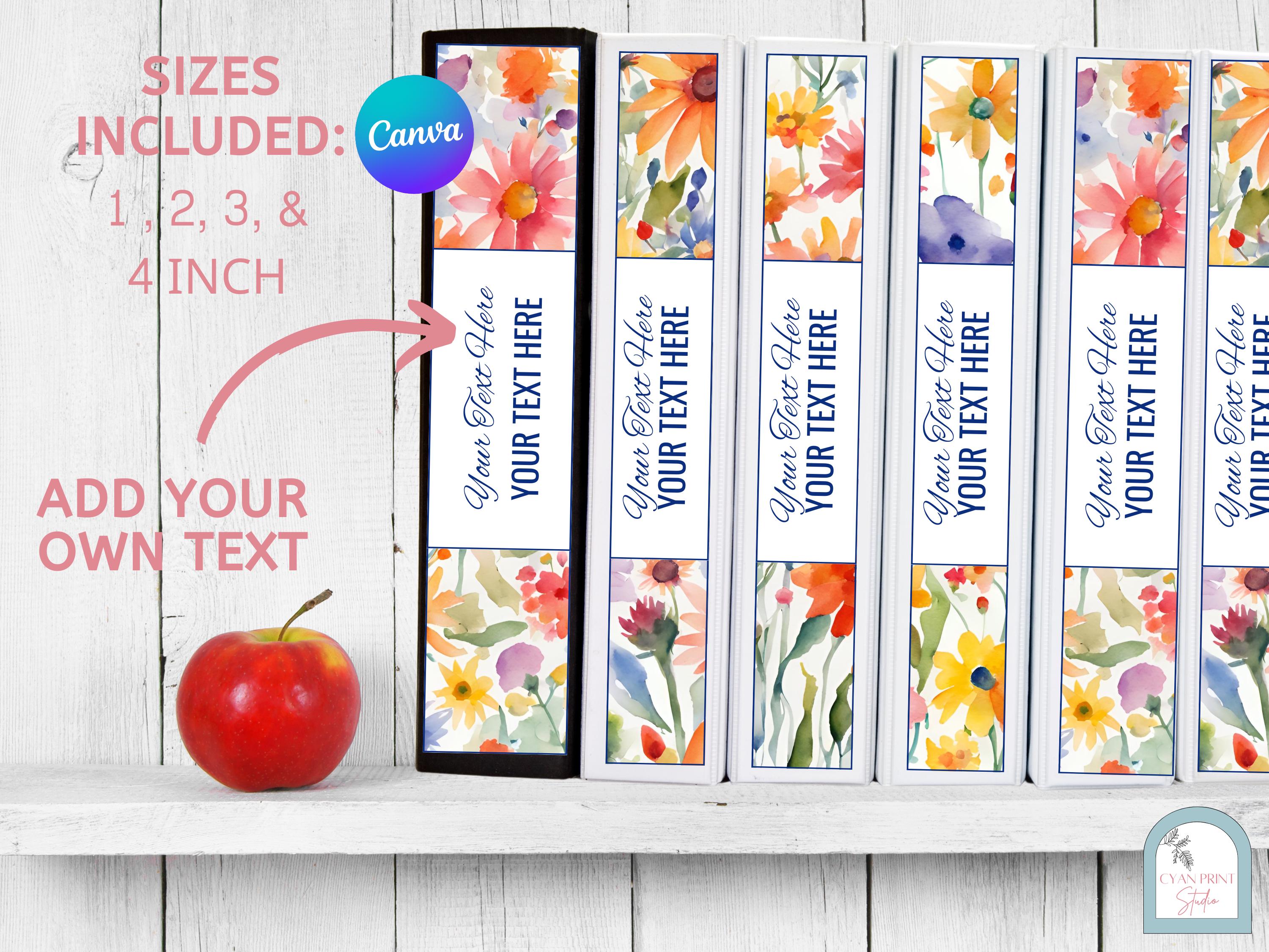 Customizable Binder & Spine Cover, Office Organizer, Binder Inserts ...