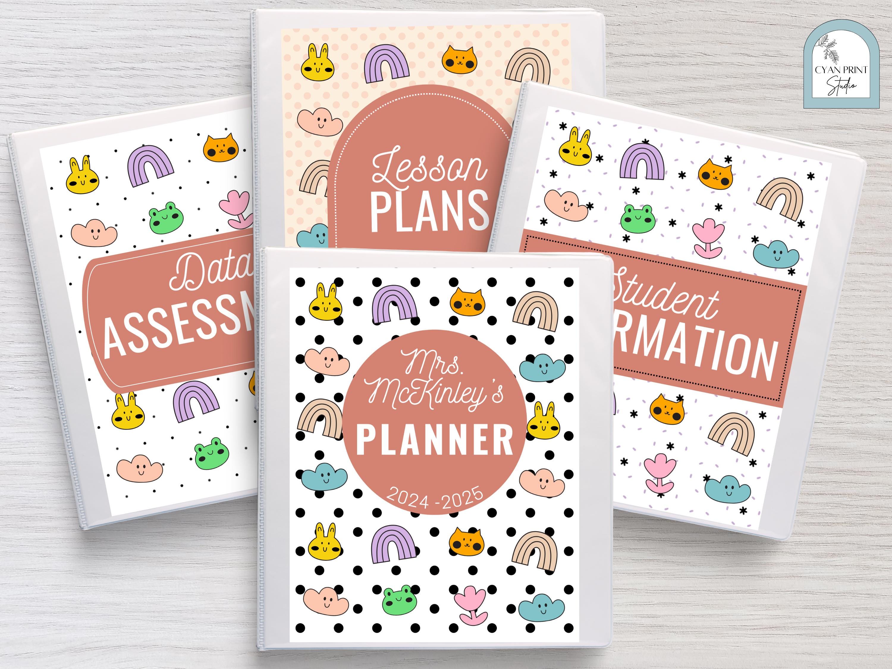 Customizable Classroom Binder & Spine Cover, Educator Organizer ...