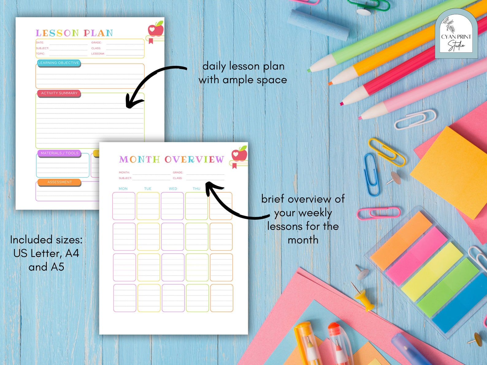 Lesson Plan Template, Lesson Plan Printable, Homeschool Teacher ...