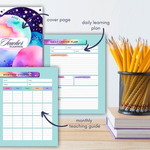 Teacher Planner, Lesson Plan Printable, Academic Schedule, Daily Lesson ...