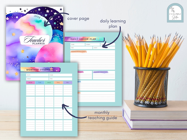 Teacher Planner, Lesson Plan Printable, Academic Schedule, Daily Lesson ...