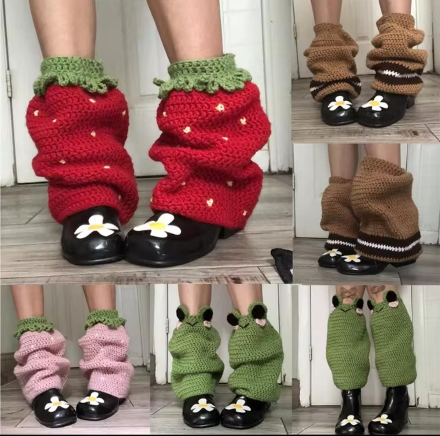 MOHAIR Hand Knitted CREAM Gaiters LEGWARMERS Legging Spats Unisex ...