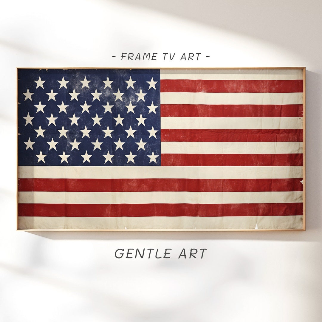 American Flag USA LG TV Frame, Patriotic Art Frame Tv, Fourth of July ...