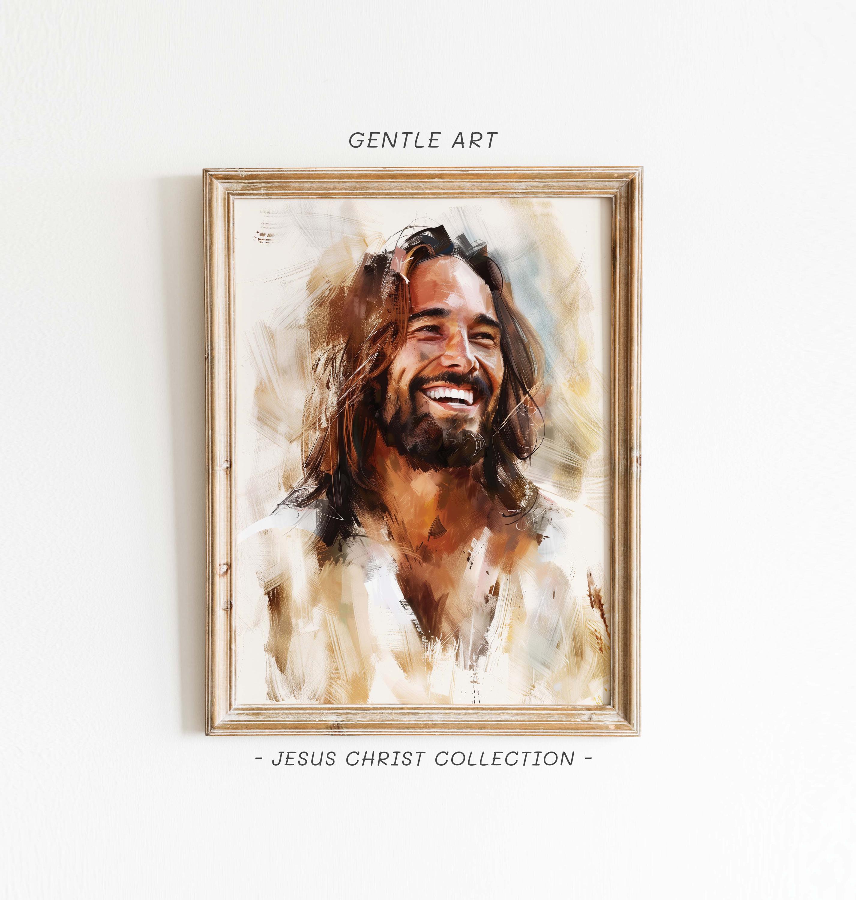 Jesus Picture, Laughing Christ, Christ's Smile, Jesus Portrait, Jesus ...