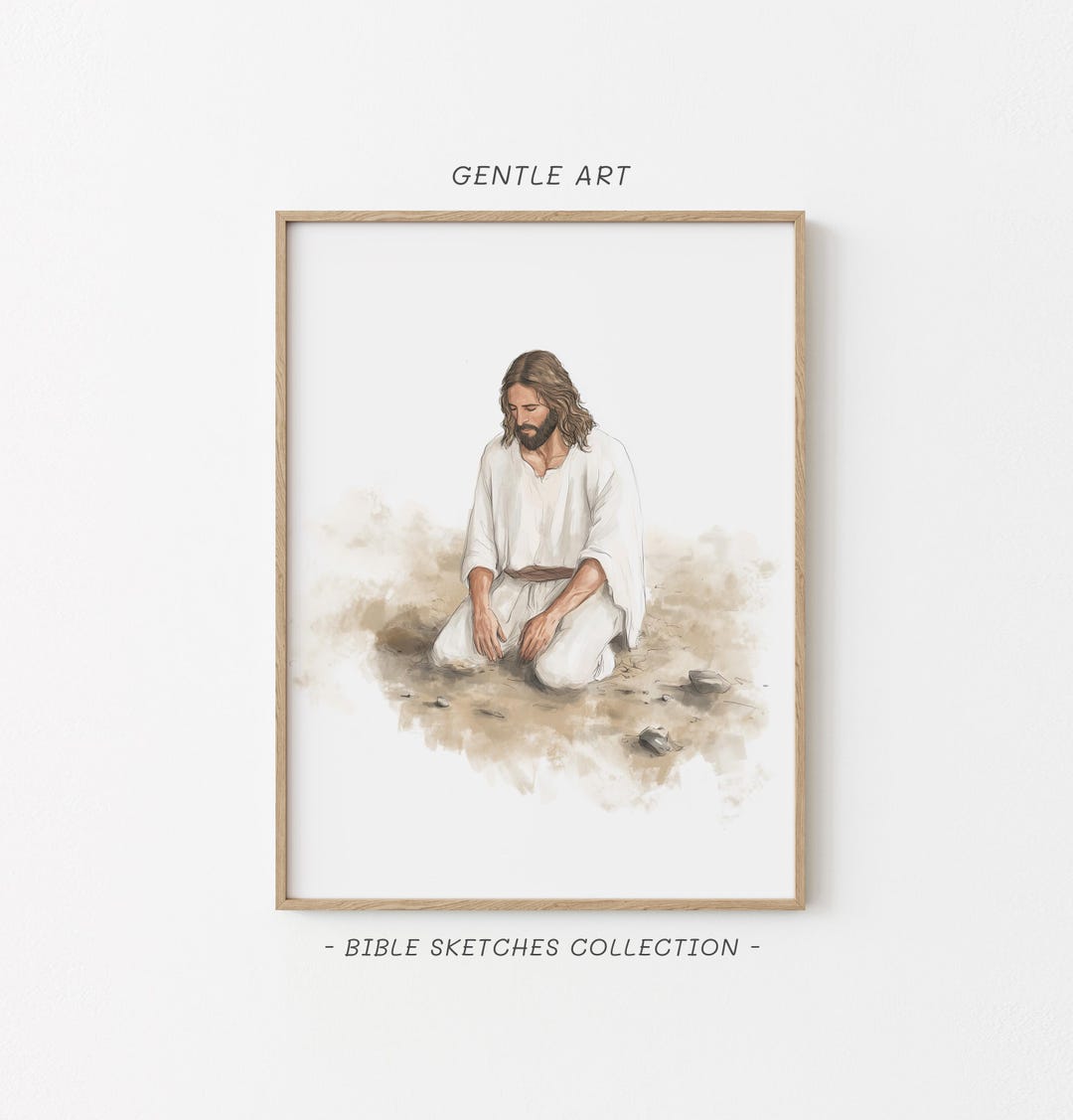 Christ in the Desert, Jesus 40 Days, Jesus Fast, Artwork Jesus Portrait ...