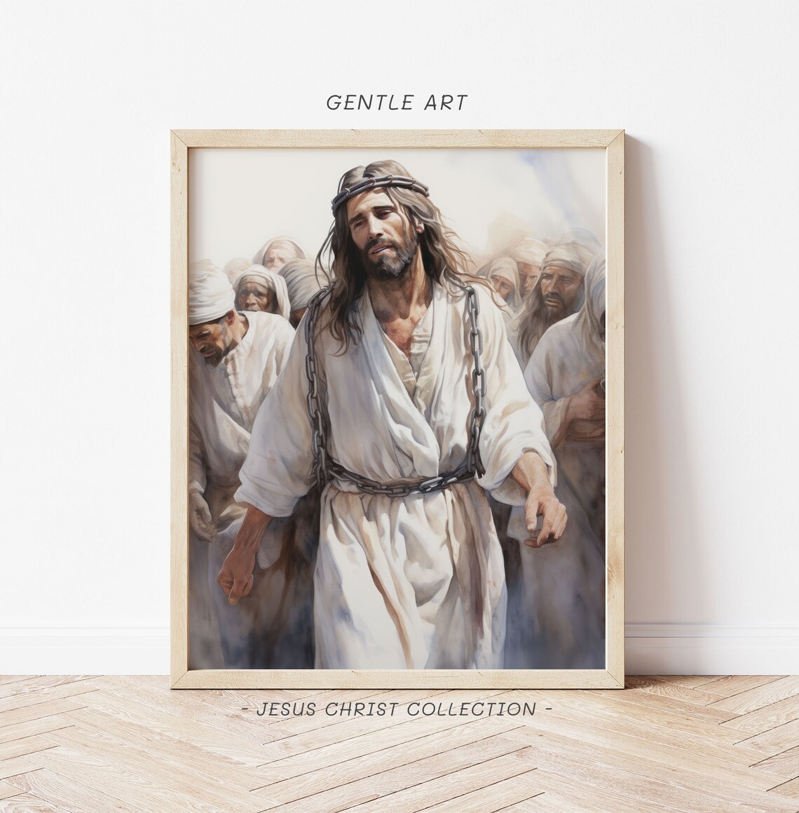 Jesus Crucifixion Painting, Jesus in Chains, Bible Stories, Pastoral ...