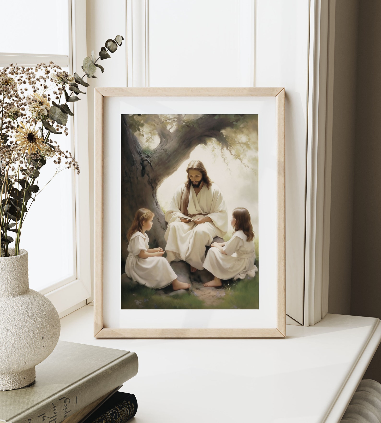 Jesus With Kids Art, Jesus and Children, Jesus Art, Jesus Portrait ...