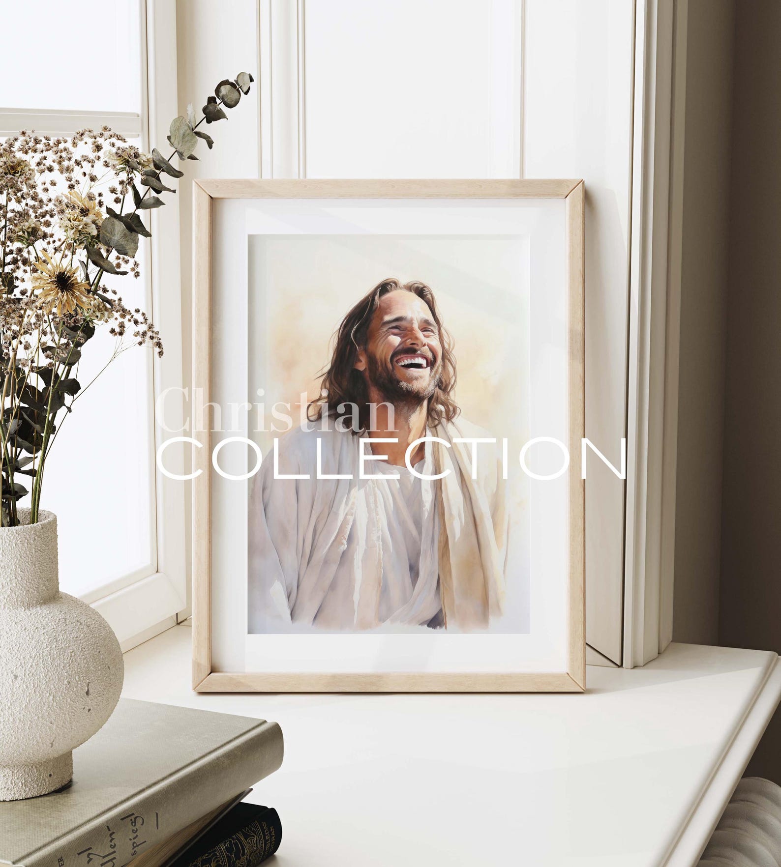 Jesus Laugh, Pastel Color Jesus Portrait Jesus Picture Jesus Images ...