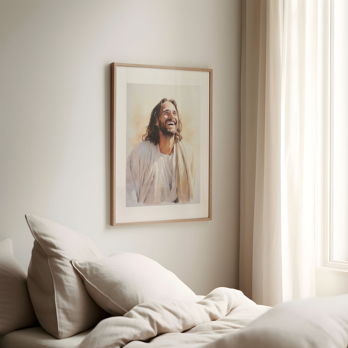 Jesus Laugh, Pastel Color Jesus Portrait Jesus Picture Jesus Images ...