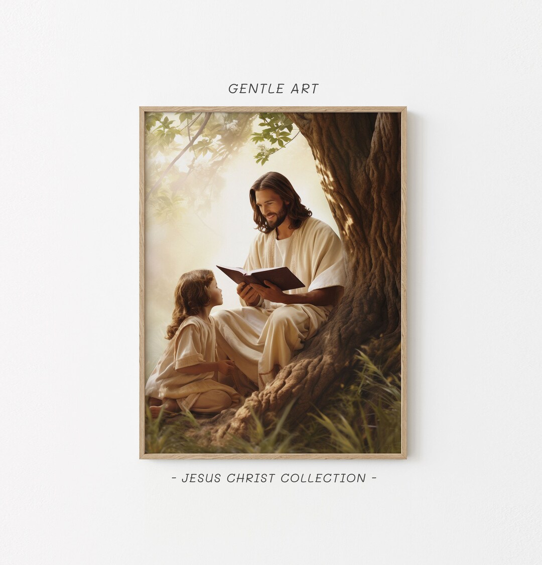 Jesus With Girl in Nature, LDS Picture Christ, the Good Shepherd ...