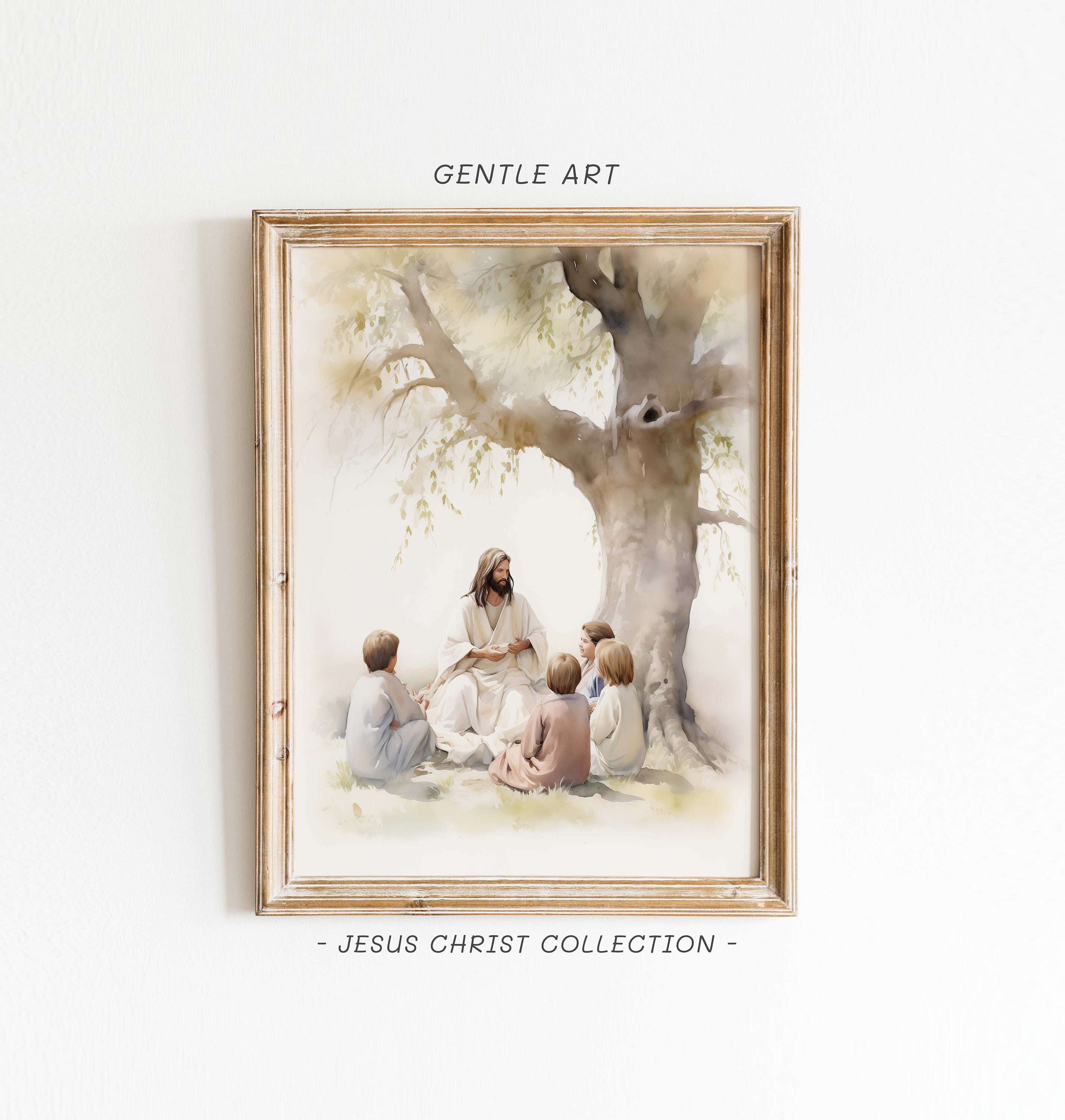 Jesus With Child, Jesus Portrait, Jesus Hone Decor, Jesus Printable ...