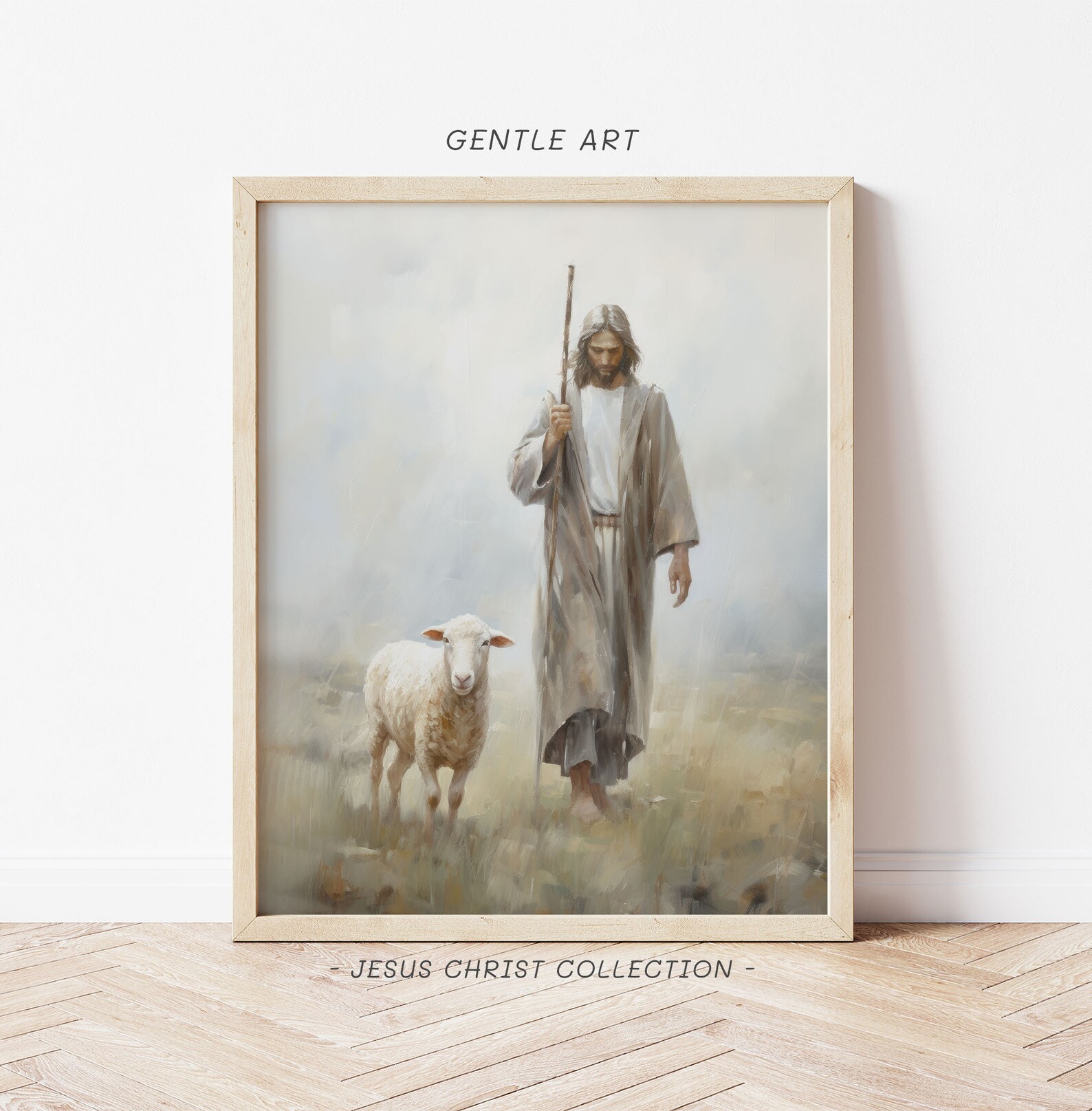 Jesus Leaves the 99 Sheep, Parable of the Lost Sheep, Jesus Picture ...