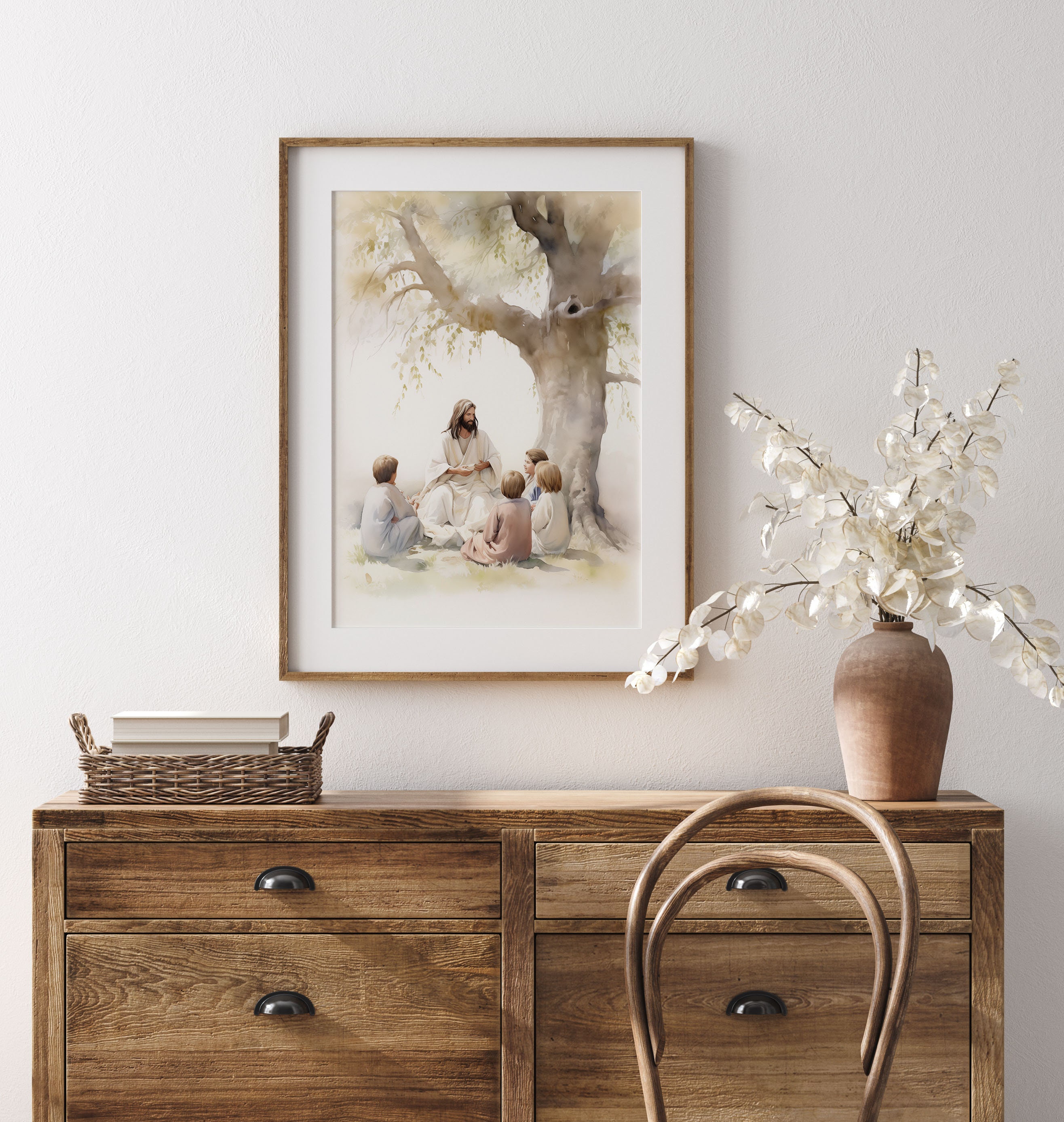 Jesus With Child, Jesus Portrait, Jesus Hone Decor, Jesus Printable ...