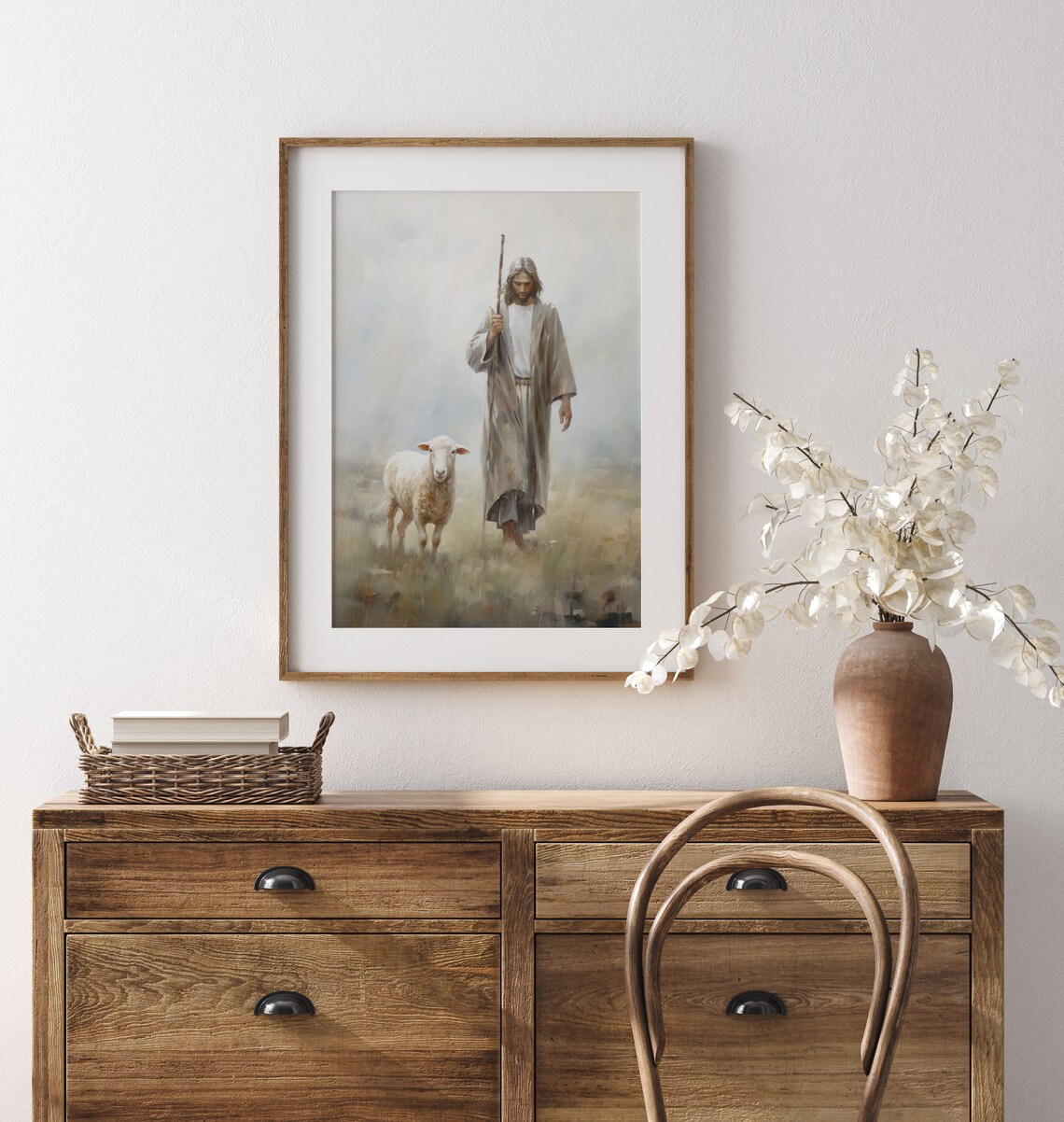 Jesus Leaves the 99 Sheep, Parable of the Lost Sheep, Jesus Picture ...