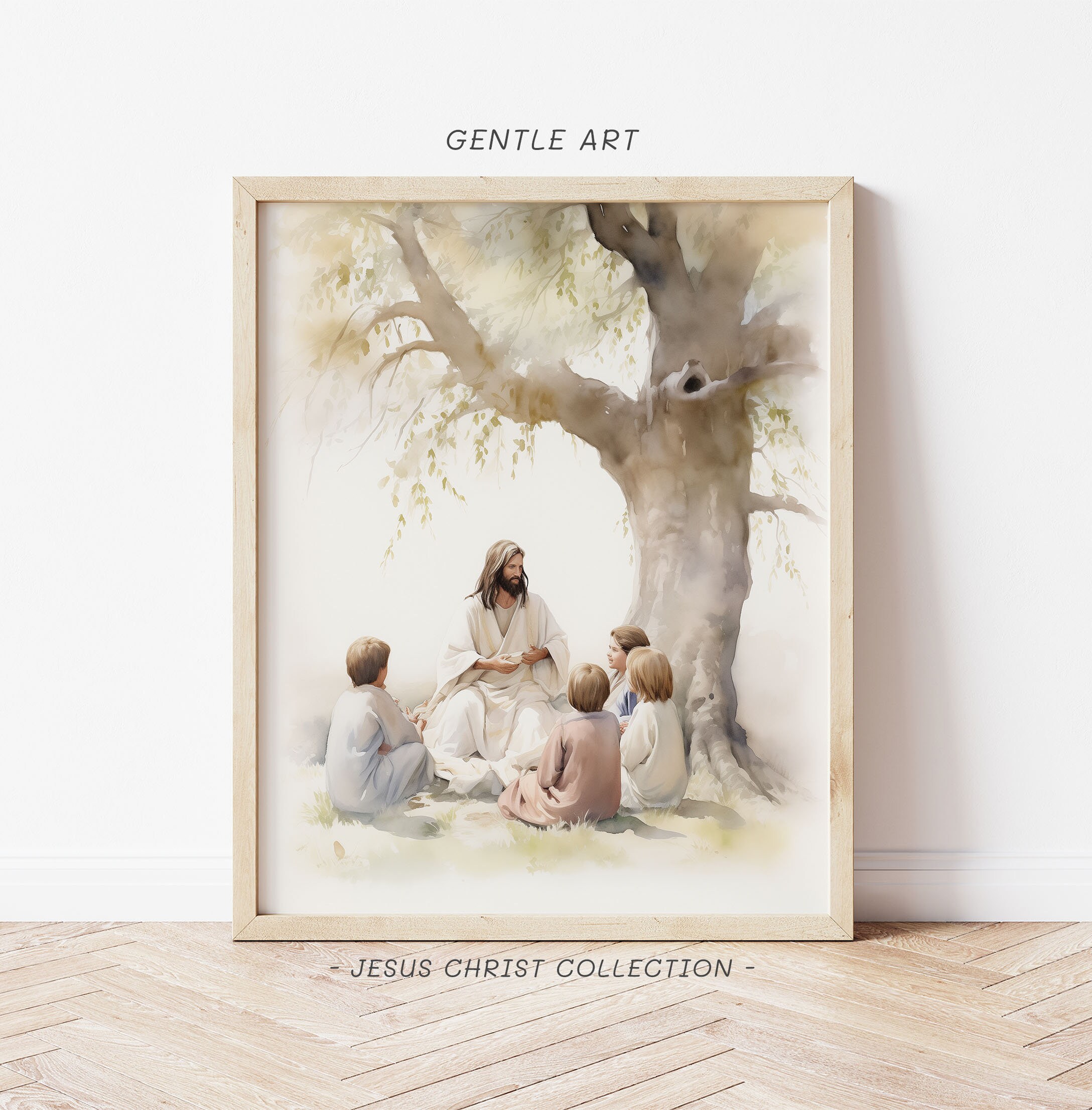 Jesus With Child, Jesus Portrait, Jesus Hone Decor, Jesus Printable ...