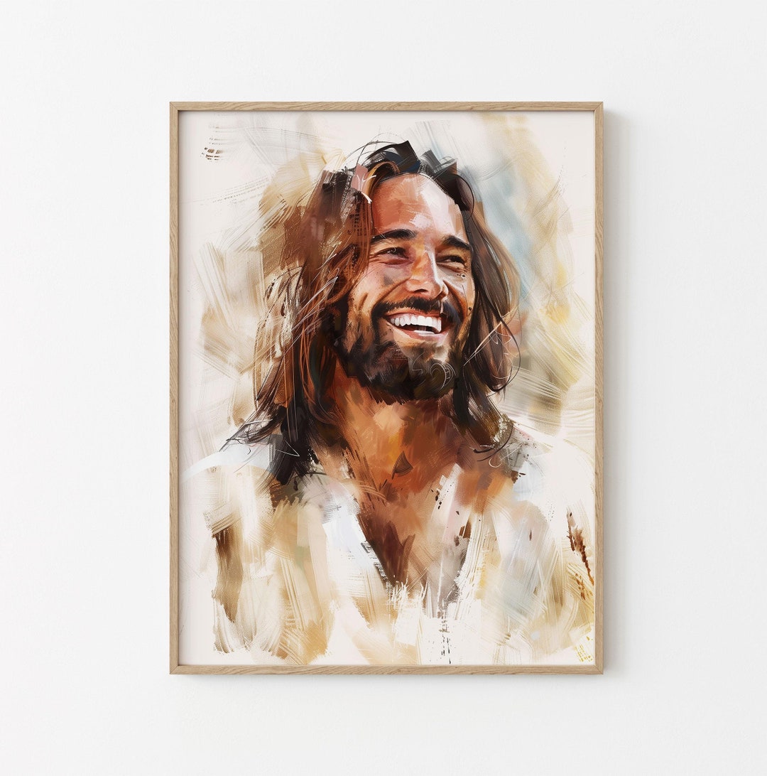 Jesus Picture, Laughing Christ, Christ's Smile, Jesus Portrait, Jesus ...