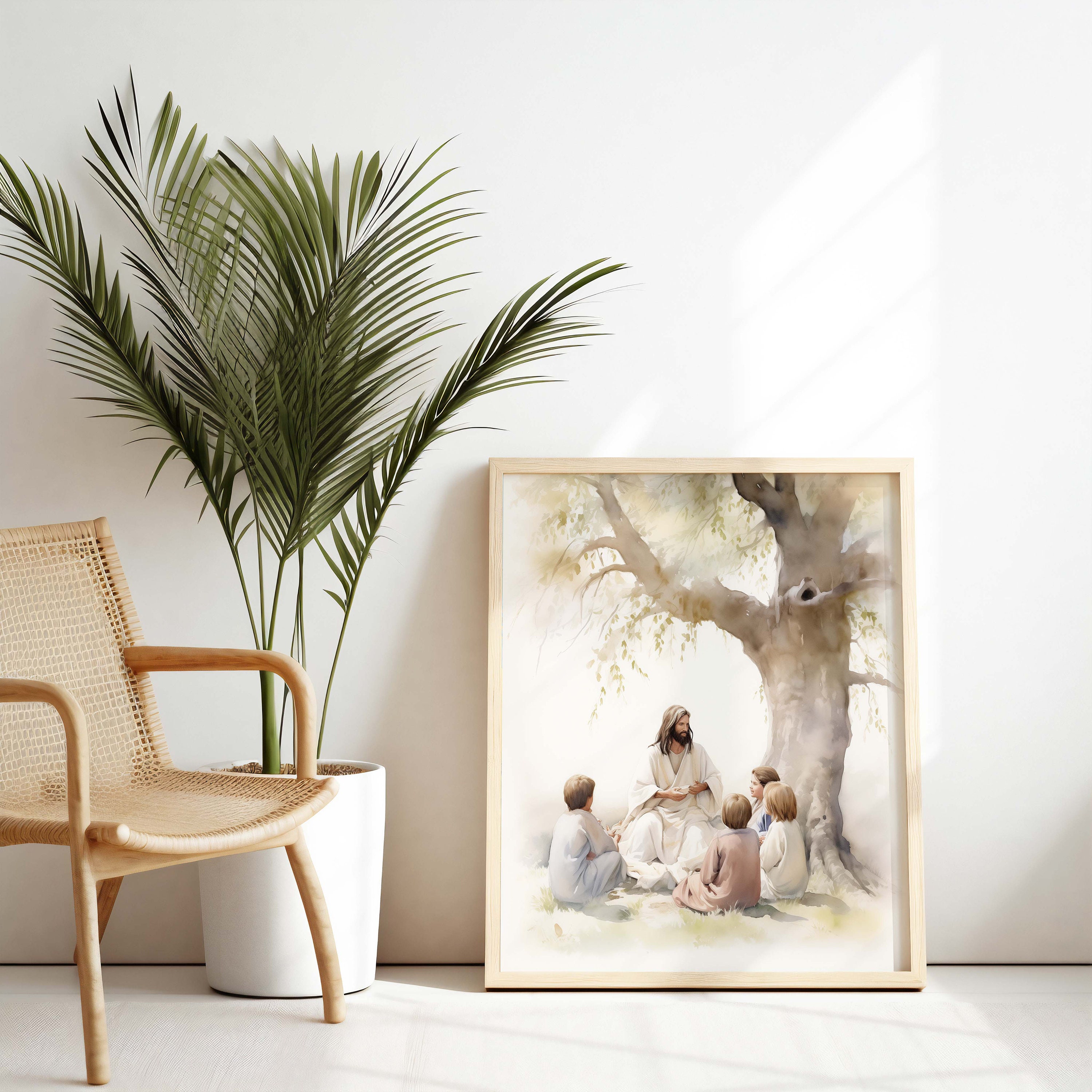 Jesus With Child, Jesus Portrait, Jesus Hone Decor, Jesus Printable ...