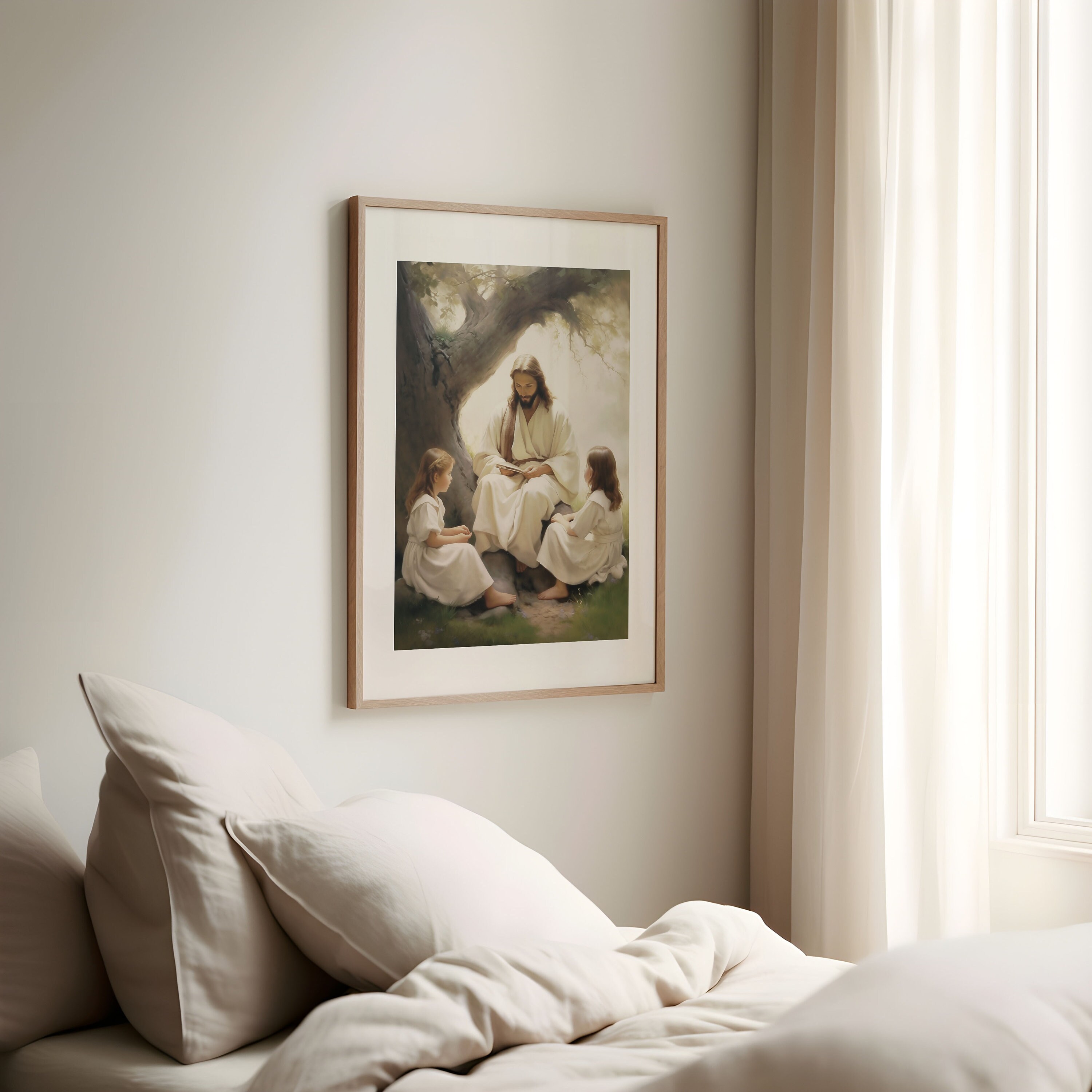 Jesus With Kids Art, Jesus and Children, Jesus Art, Jesus Portrait ...