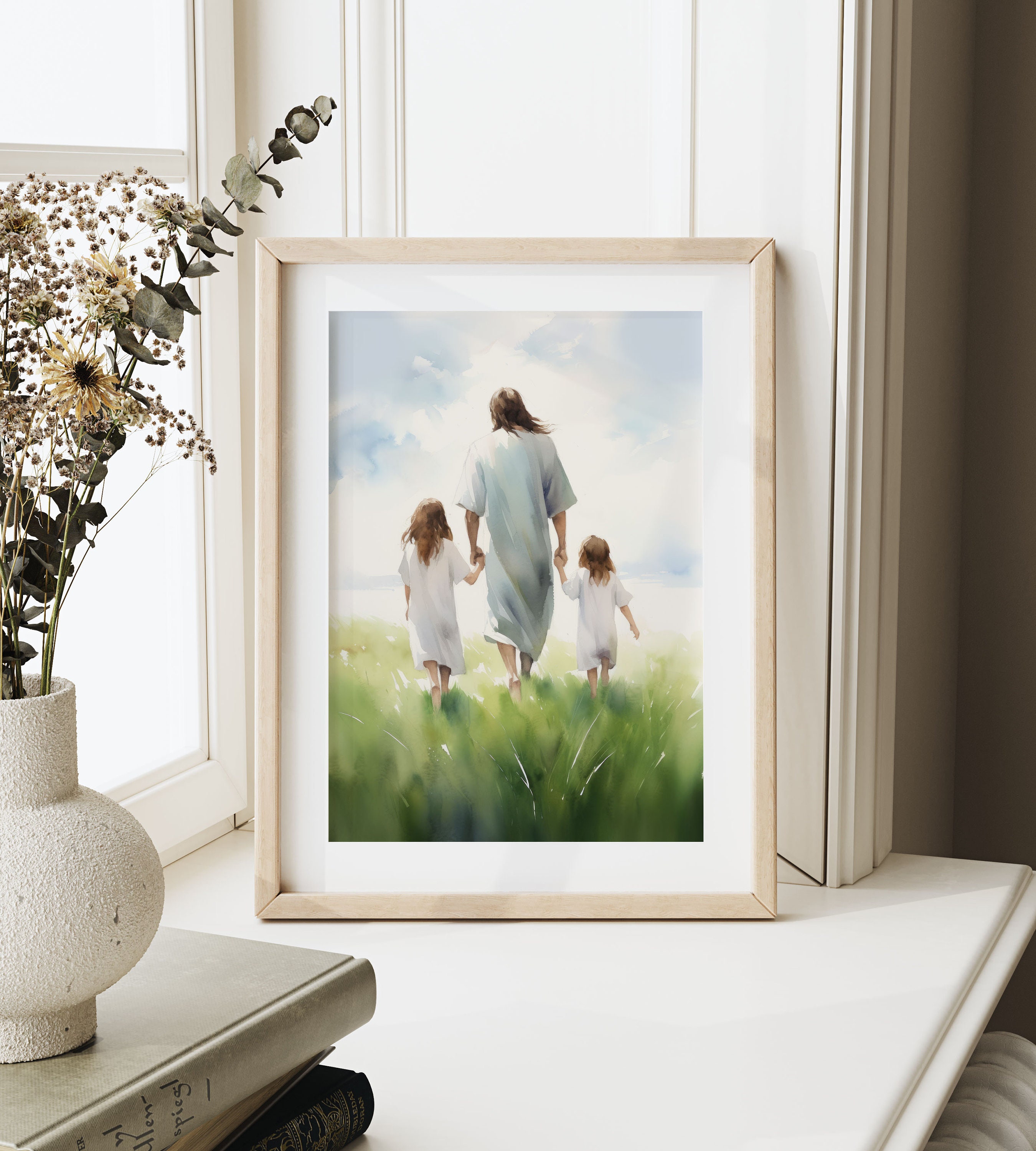 Jesus Christ Sisters Girl Painting, Jesus Picture, Jesus Images, Bible ...