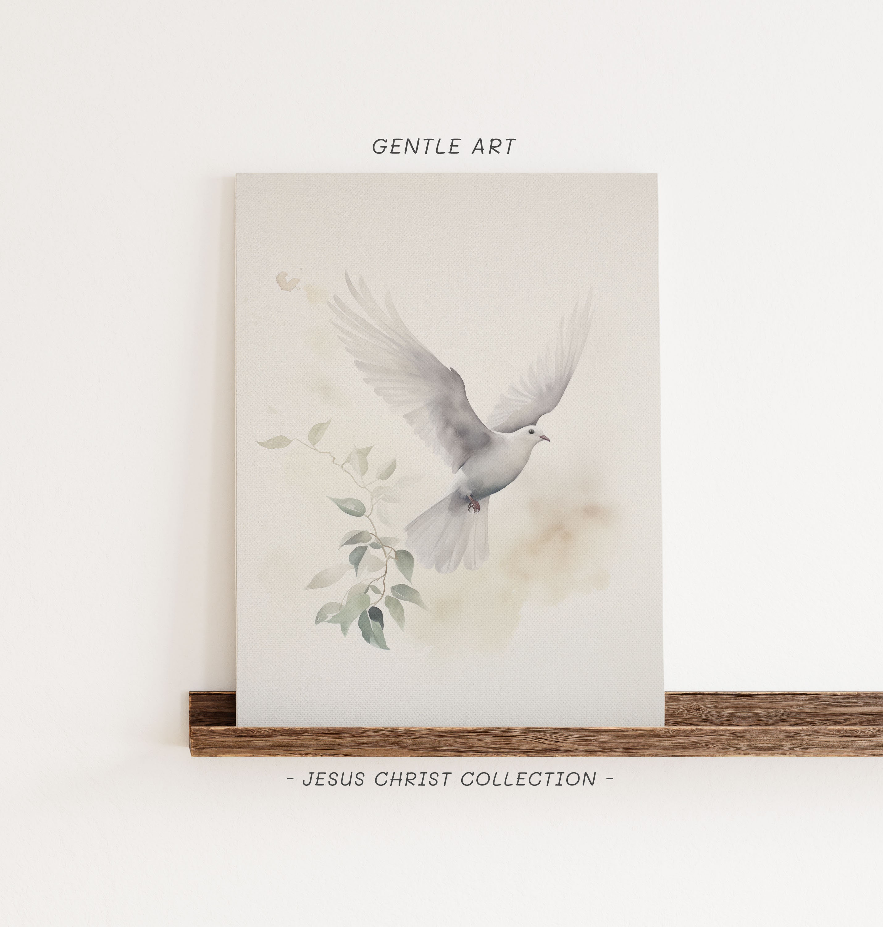 Christian Dove Art, Dove and Olive Branch, Bible Wall Art, Holy Spirit ...