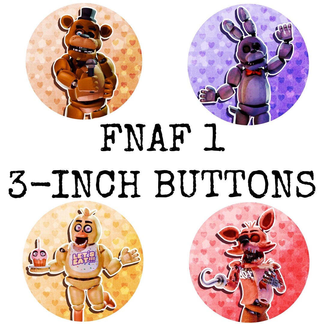Fnaf 1 3-inch Buttons Made-to-order Five Nights at Freddy's - Etsy
