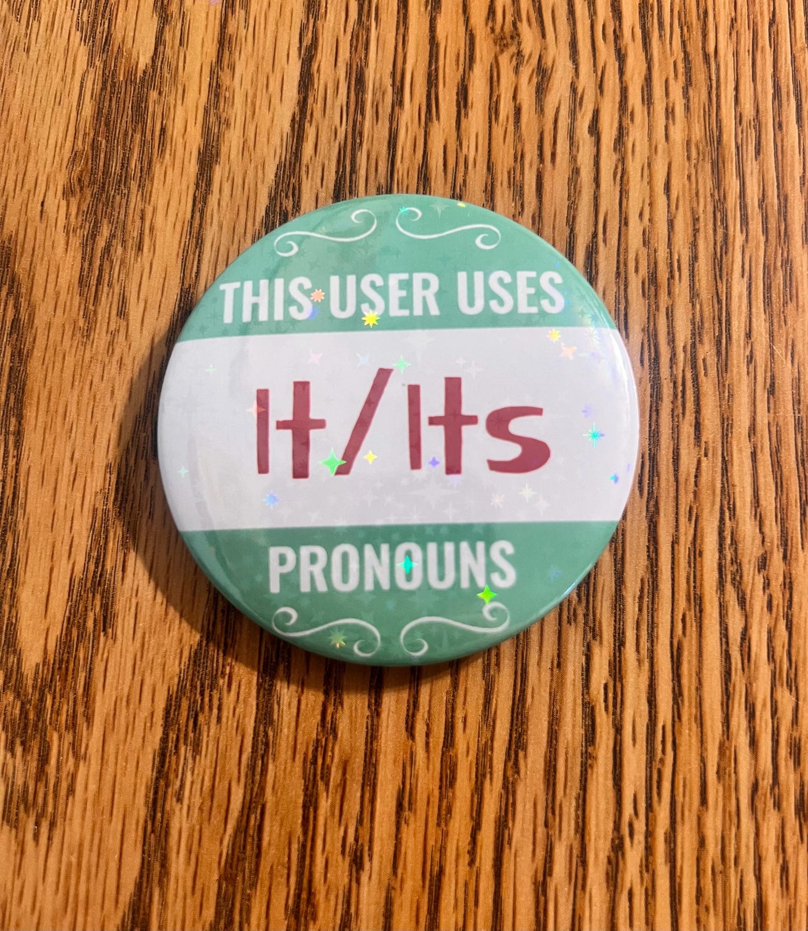 Holographic Neopronoun Pinback Buttons 58mm Xe/xyr Ze/zir Ey/em E/em Ze ...