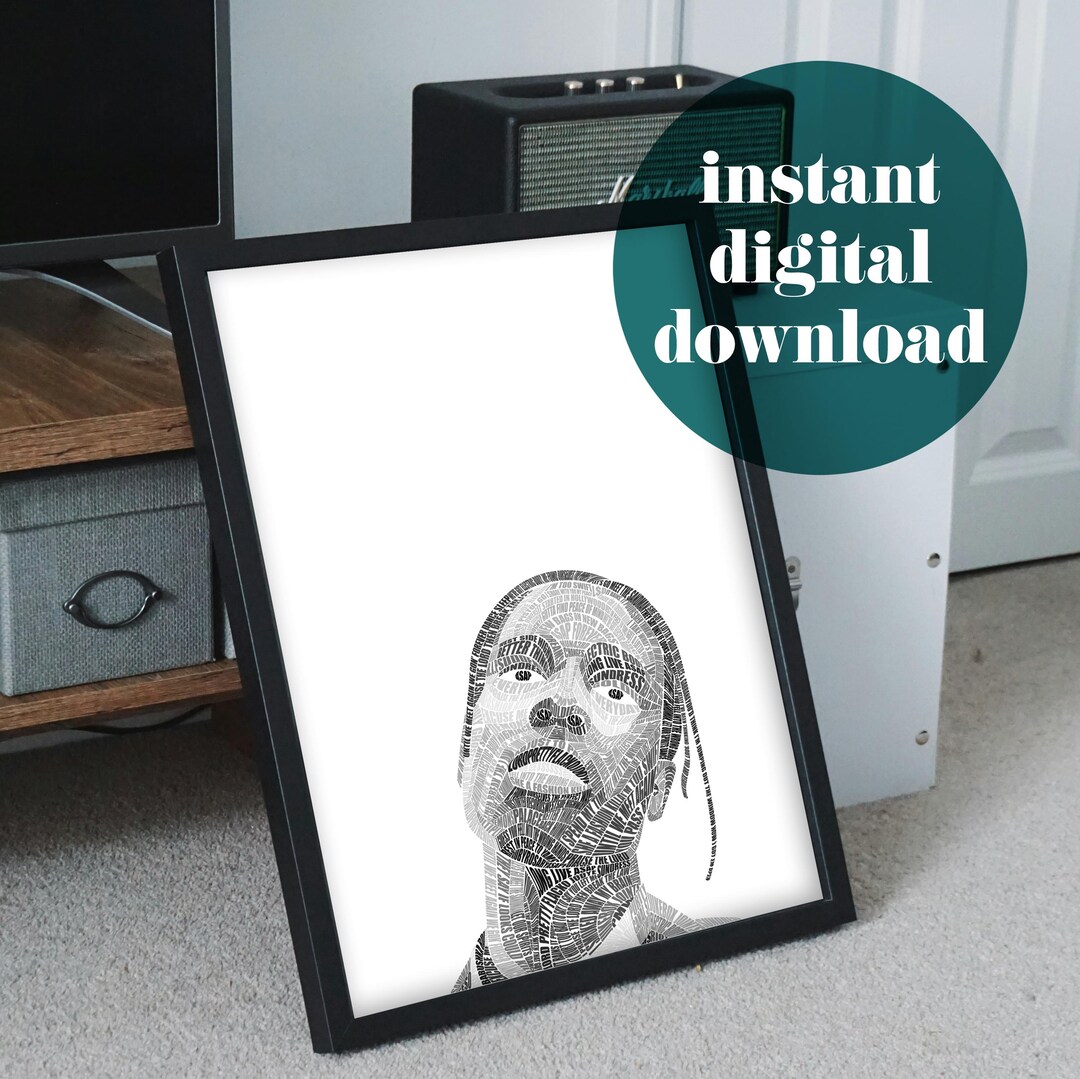 Asap Rocky Word Art Portrait Digital Download - Etsy