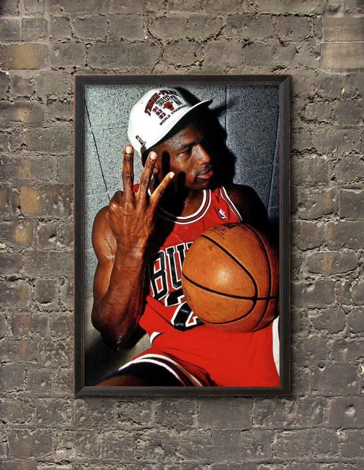 Michael Jordan Poster, Retro Basketball Star Rolled Posters, Vintage ...